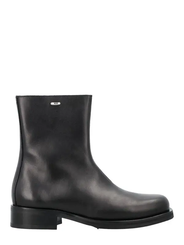 Our Legacy Flat Leather Ankle Boots Fw26 - Nero