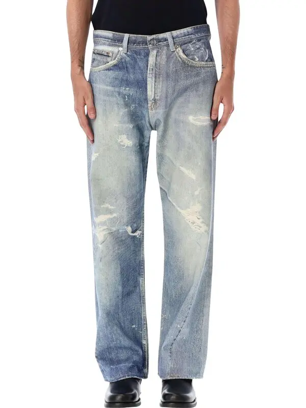 Our Legacy Distressed Denim Jeans - Digital Print