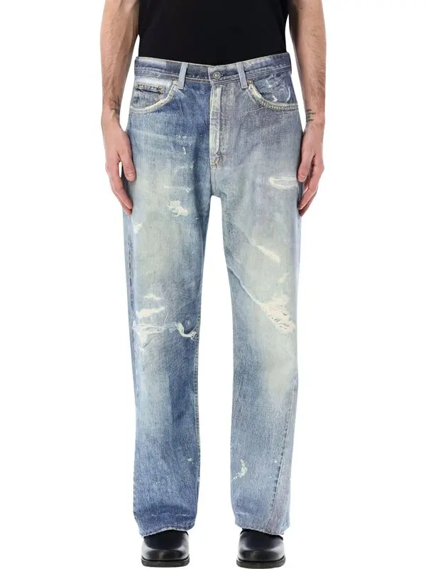 Our Legacy Relaxed Wide-leg Printed Jeans - Digital Print