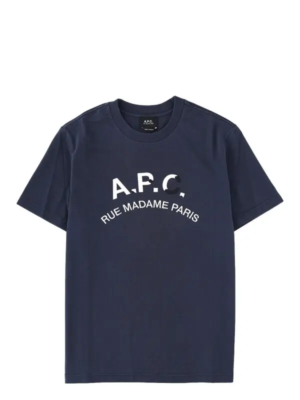 A.p.c. Organic Cotton Logo T-shirt - Blue