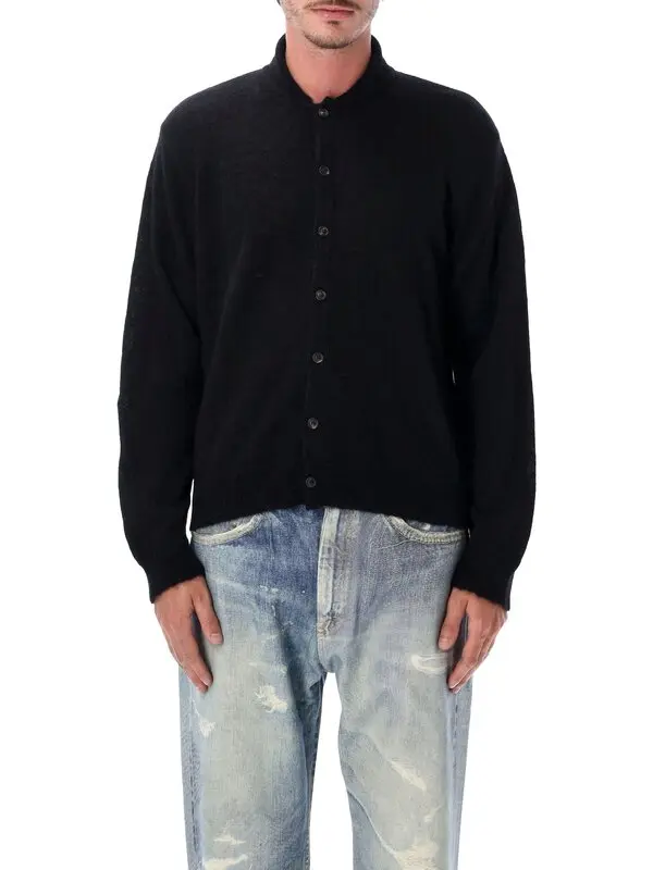 Our Legacy Premium Alpaca-wool Blend Button-up Sweater - Nero