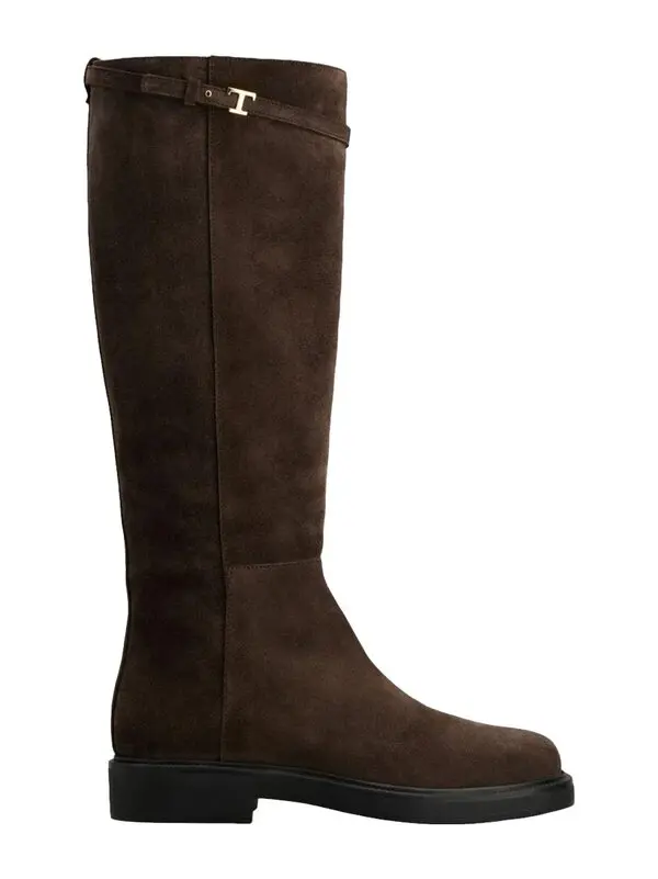 TOD`S Tod's Knee High Suede Boots - Brown