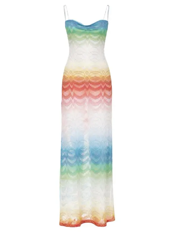 Missoni Long Shaded Lamé Viscose Dress - Multicolour