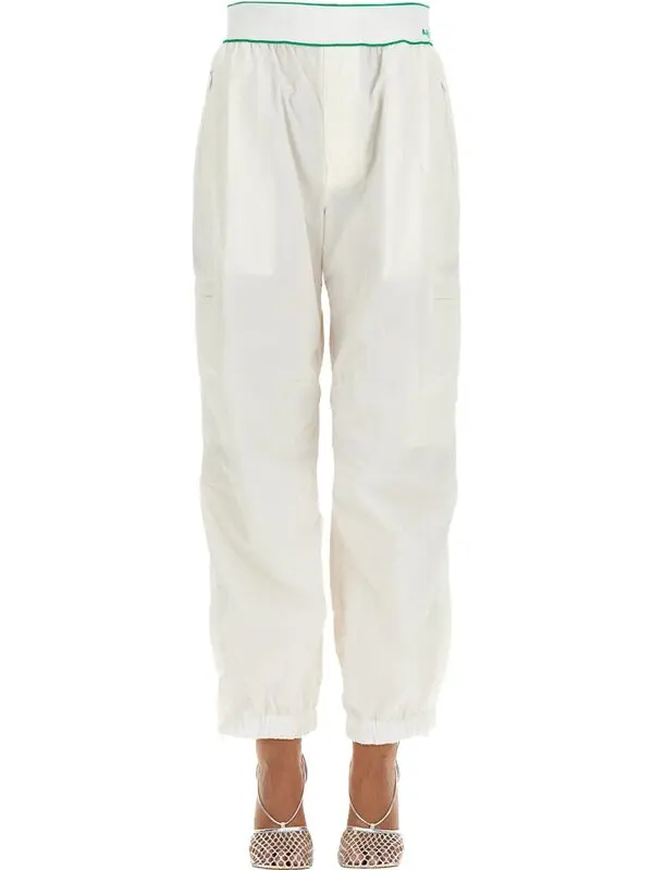 Bottega Veneta Technical Nylon Cargo Pants - White