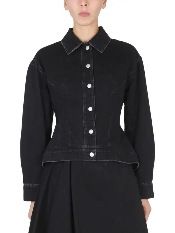 Alexander McQueen Hybrid Denim Jacket - Black