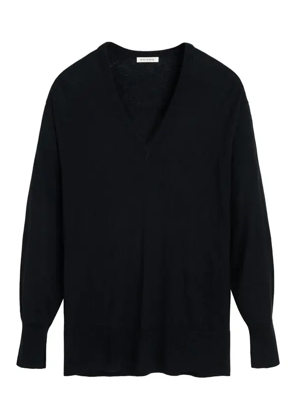 BY MALENE BIRGER Derya V-neck Sweater - Black