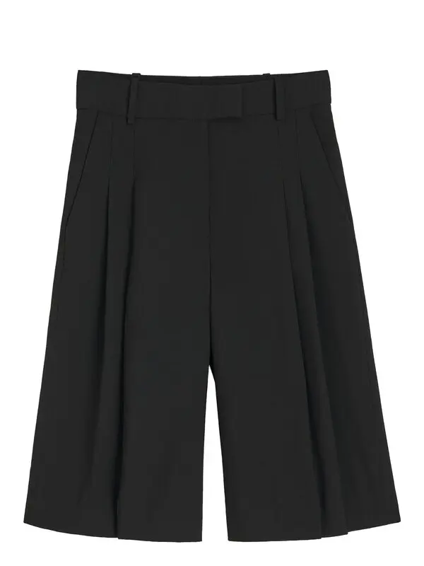 BY MALENE BIRGER Cymbaria High-waist Wide-leg Shorts - Black