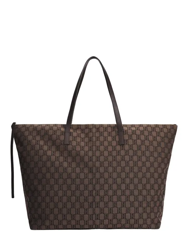 BY MALENE BIRGER Carvon Monogram Tote Bag - Bison