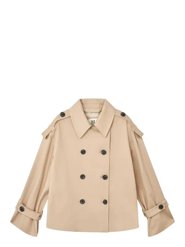 BY MALENE BIRGER Alisandra Double-breasted Trench Jacket - Warm Sand
