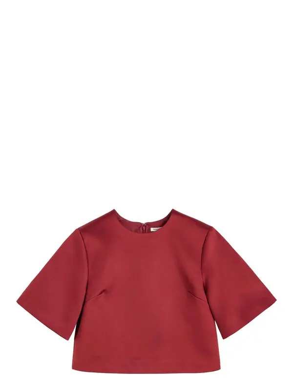 BY MALENE BIRGER Hania Cropped T-shirt - Cabernet