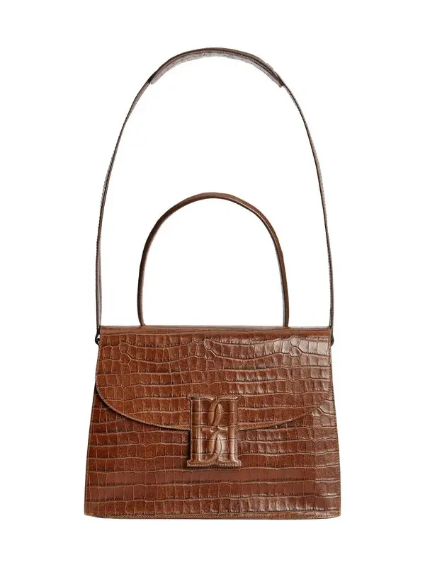 BY MALENE BIRGER Ronlas Leather Shoulder Bag - Bison