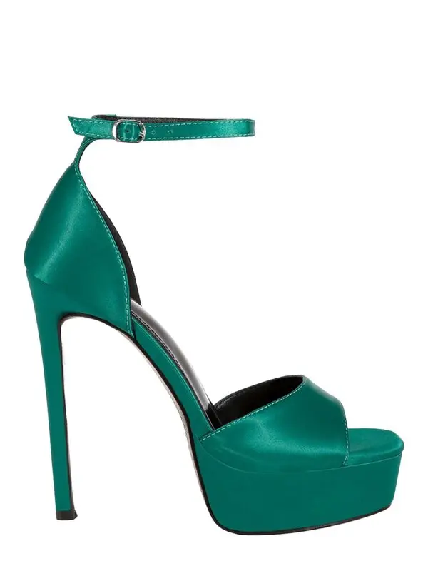 RAG & CO Marshis Towering Platform Heel Sandals - Green