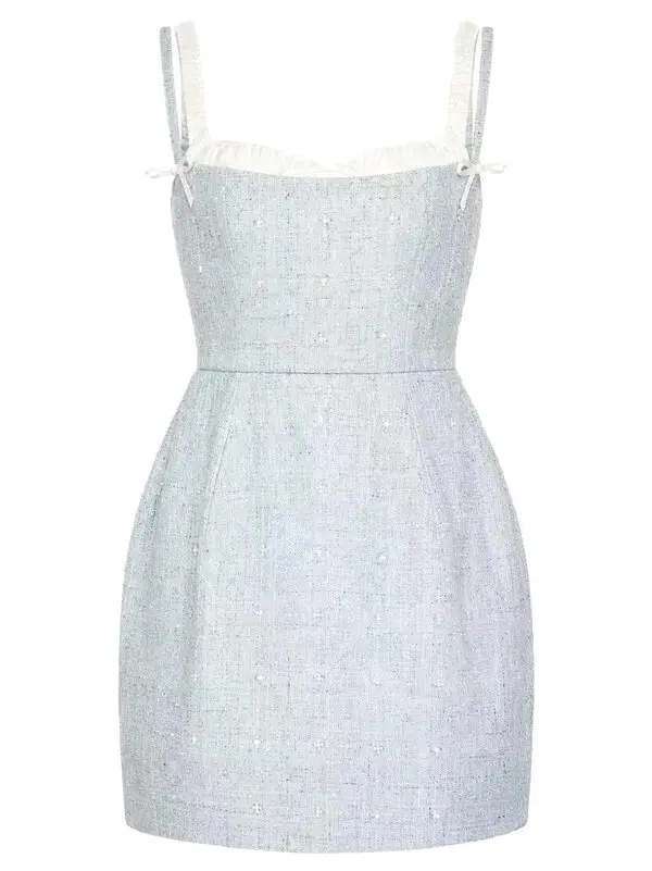 ATOIR Crystal Embellished Mini Dress - Blue