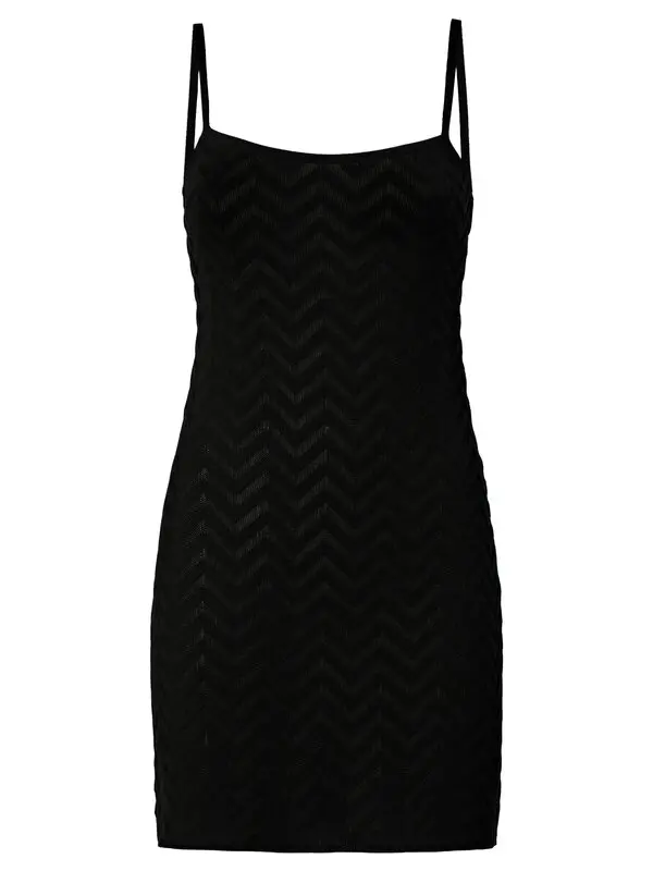 Missoni Chevron Pattern Mini Dress - Black