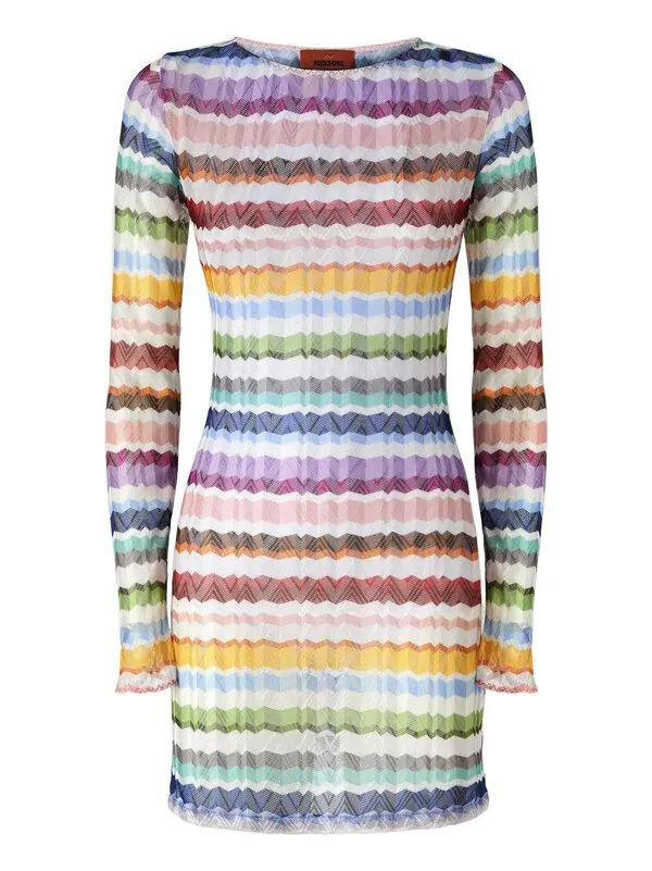 Missoni Zig Zag Motif Sheer T-shirt - Multicoloured