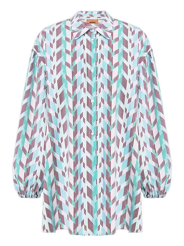 Missoni Printed Cotton Poplin Shirt With Wide Sleeves - Multicoloured