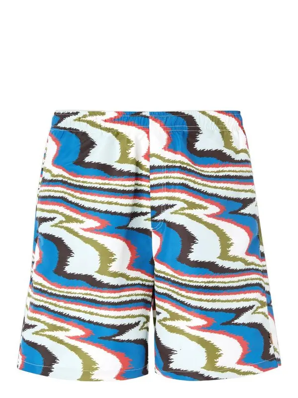 Missoni Long Swim Shorts With Irregular Zigzag Print - Multicoloured