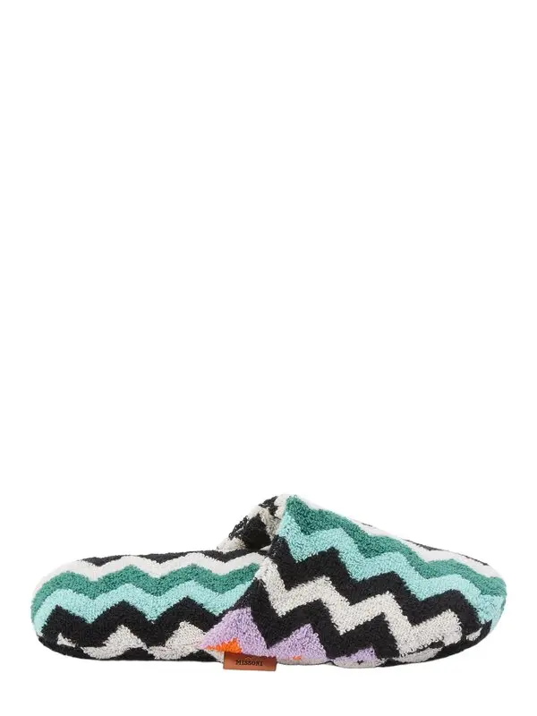 Missoni Cotton Terry Zig Zag Slippers - Multicoloured