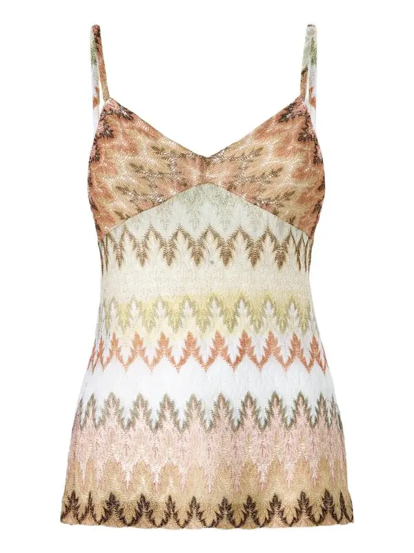 Missoni Zig Zag Lace Tank Top - Multicoloured