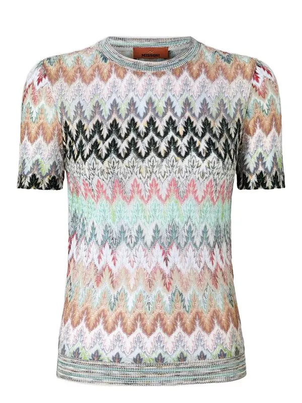 Missoni Lace Motif Cotton-viscose Lamé T-shirt - Multicoloured