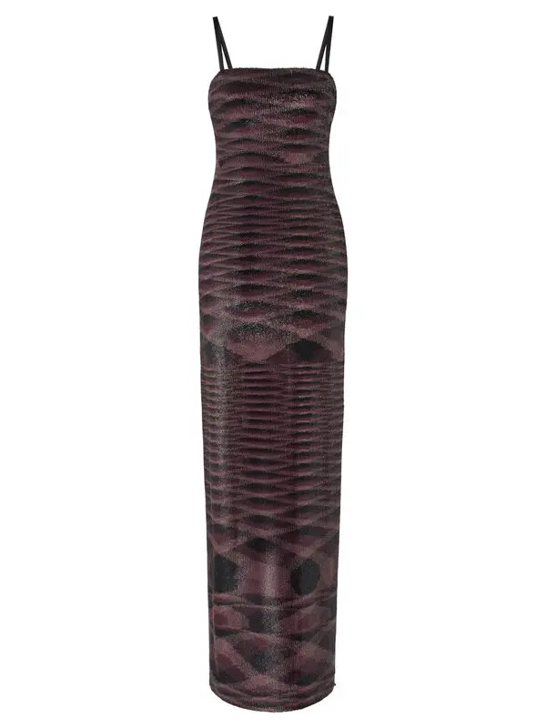 Missoni Strapless Flame Pattern Maxi Dress - Multicoloured