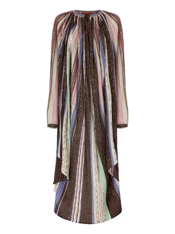 Missoni Long Cape-effect Mixed Viscose Lamé Caftan - Multicoloured