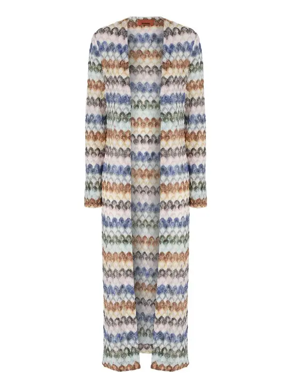 Missoni Long Viscose Lamé Cardigan - Multicoloured