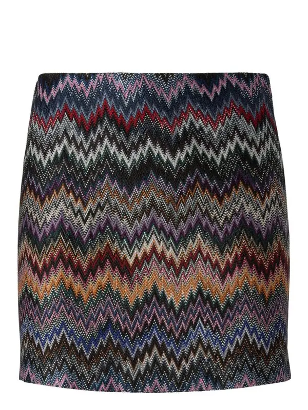 Missoni Zigzag Snake Motif Mini Skirt - Multicoloured