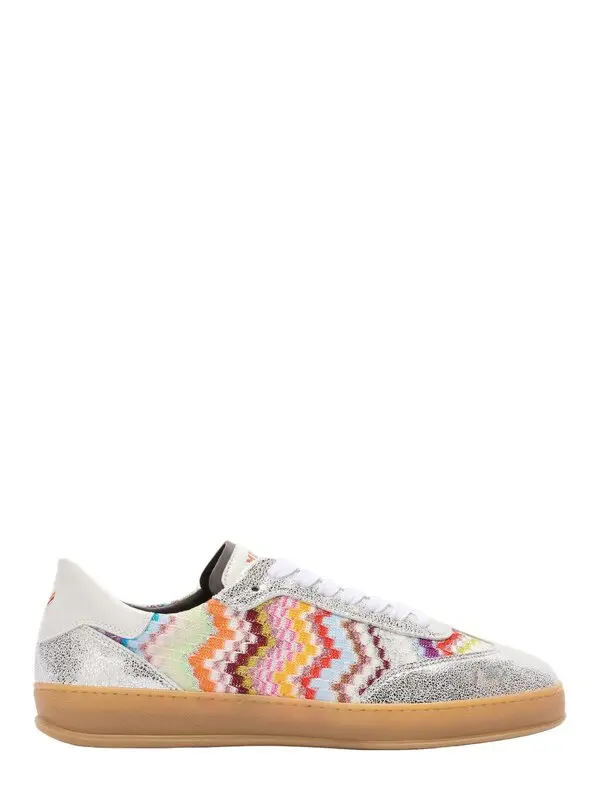 Missoni Zigzag Pattern Sneakers With Contrast Trims - Multicoloured