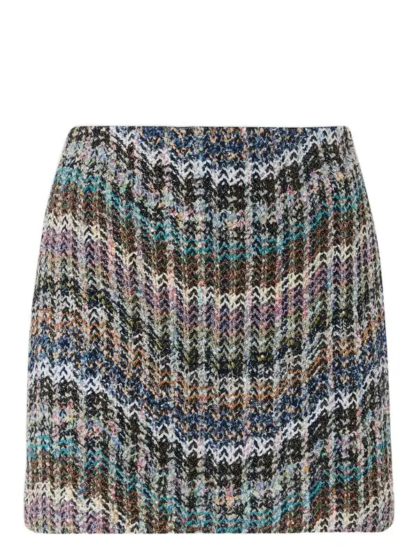 Missoni Blend Lamé Sequined Chevron Mini Skirt - Multicoloured