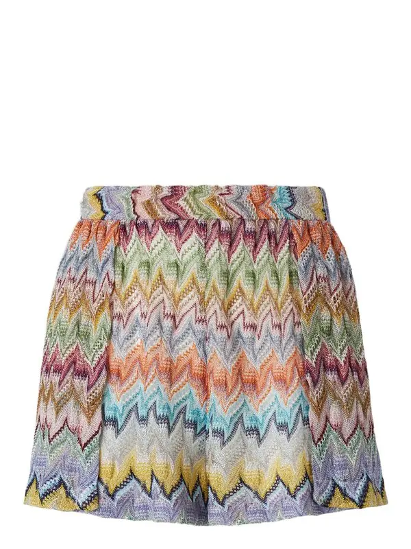 Missoni Zig Zag Lamé Cover-up Shorts - Multicoloured