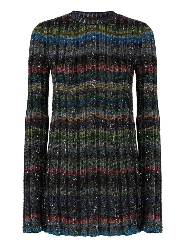 Missoni Crew Neck Sweater With Wave Pattern - Multicoloured