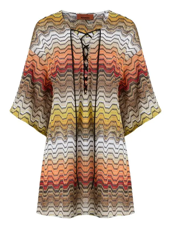 Missoni Short Caftan With Greek Motif - Multicoloured