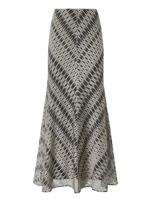 Missoni 3d Diamond Mixed Viscose Long Skirt - Beige
