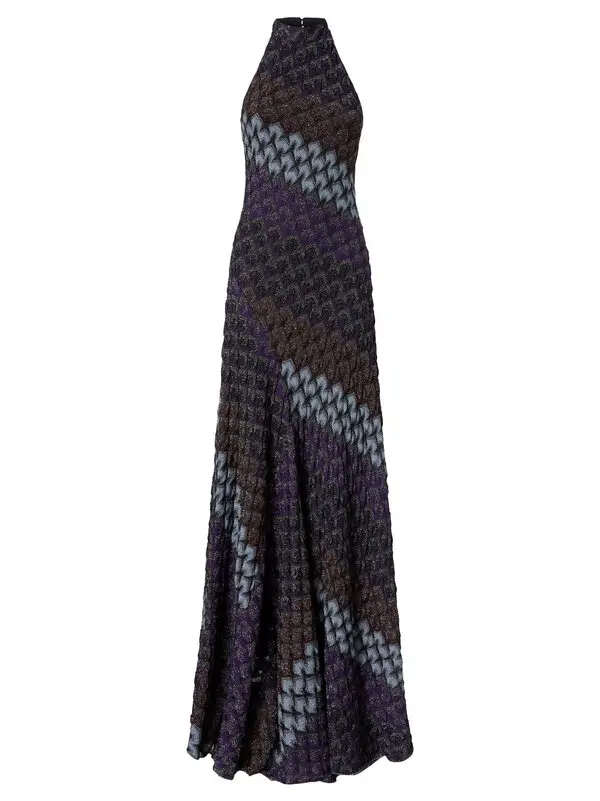 Missoni Halterneck Long Dress - Multicoloured