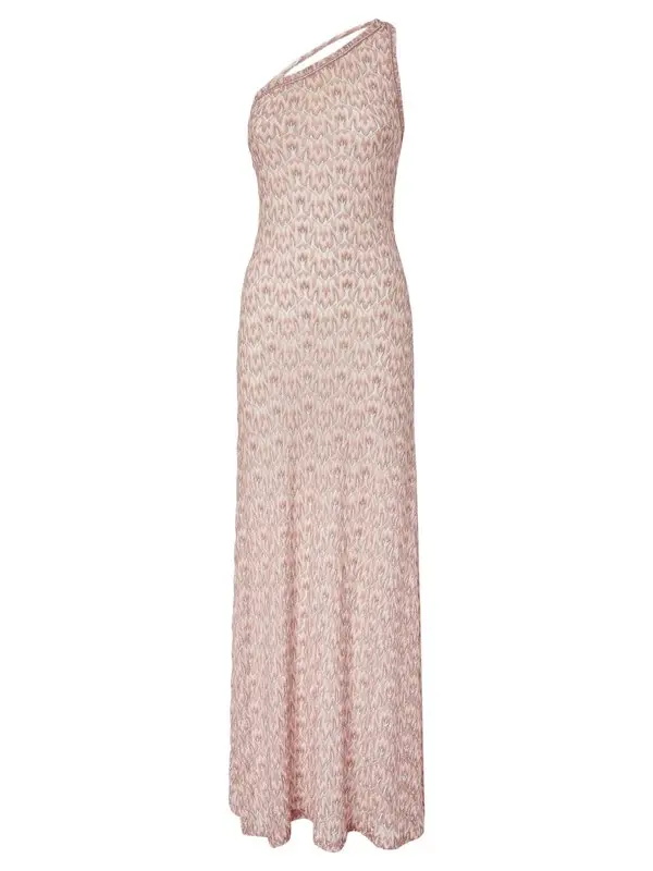 Missoni One-shoulder Maxi Dress With Foliage Motif - Multicoloured