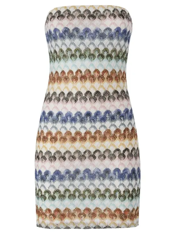 Missoni Bustier Mini Dress With Lace Motif - Multicoloured