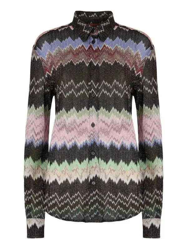 Missoni Viscose Lamé Shirt With Snake Motif - Multicoloured