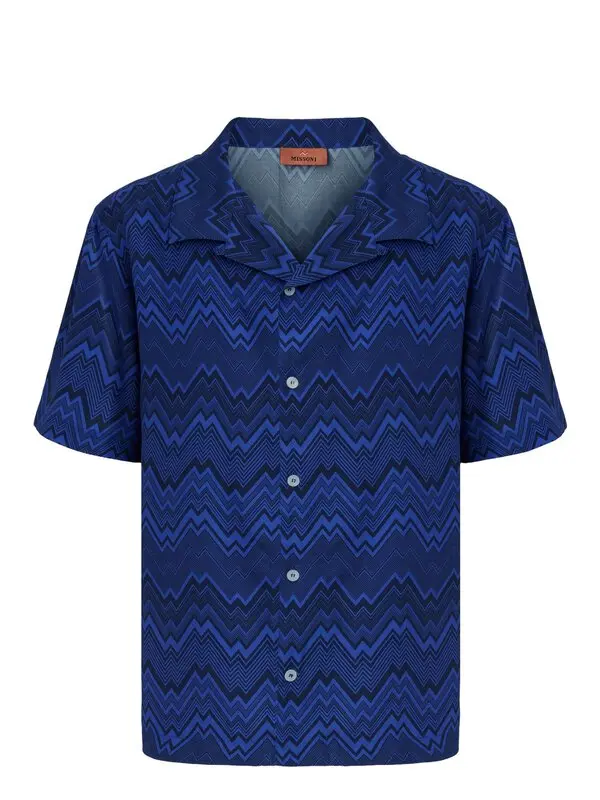 Missoni Tone Irregular Zig Zag Print - Blue