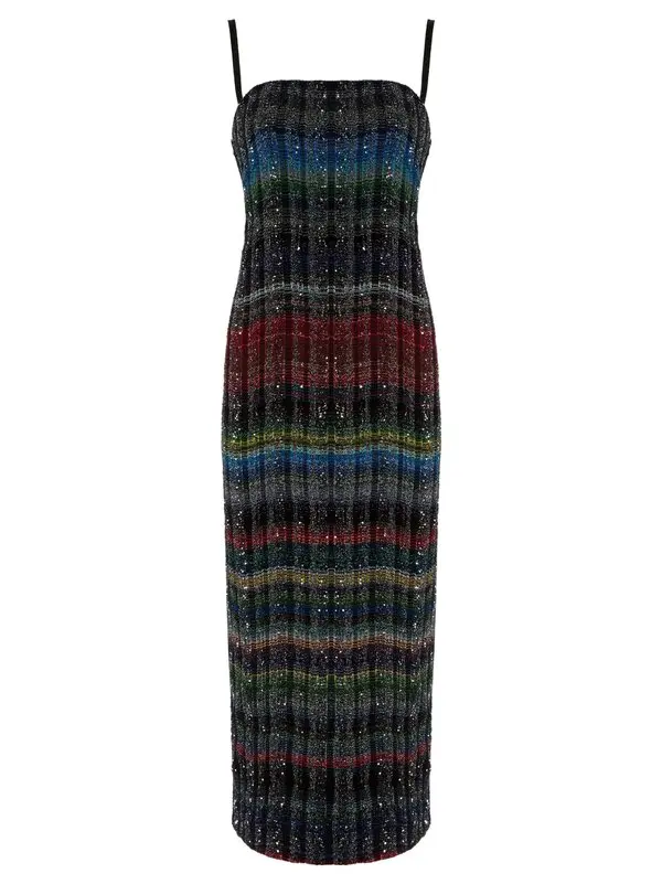 Missoni Strapless Maxi Dress With Wave Check Pattern - Multicoloured