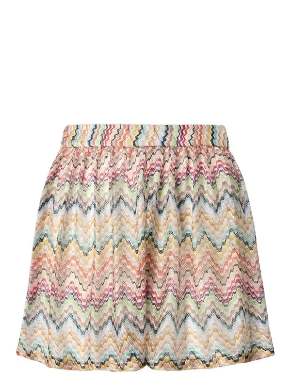 Missoni Zigzag Patterned Lame Shorts - Multicoloured