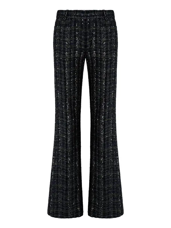 Missoni Tailored Check And Wave Pattern Trousers - Blue