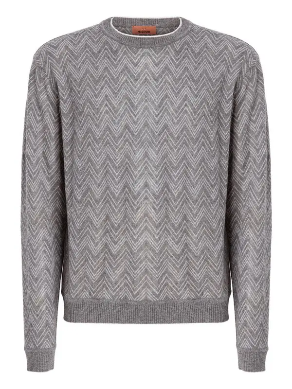 Missoni Cashmere Zigzag Pullover - Grey