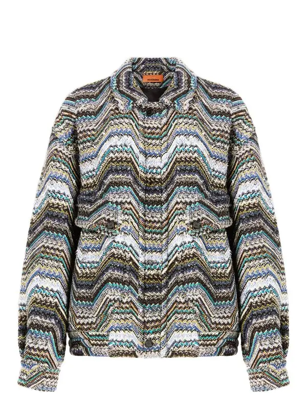 Missoni Oversized Wool Blend Zig Zag Jacket - Multicoloured
