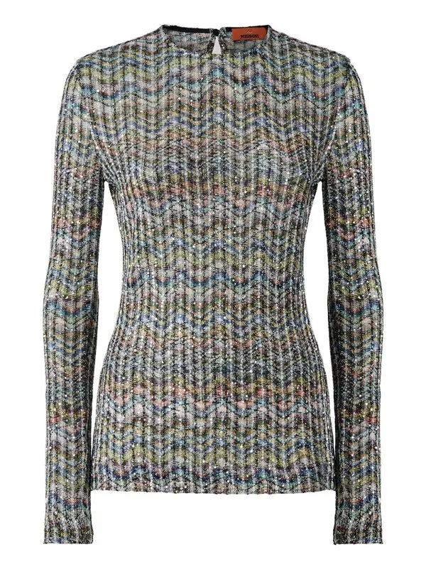 Missoni Sequined Blend Long Sleeve Sweater - Multicoloured