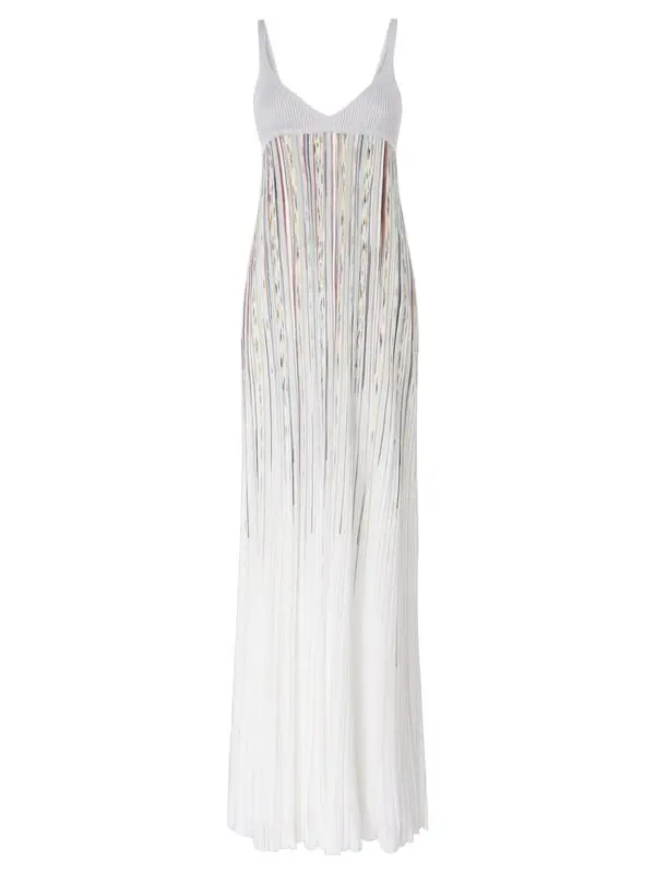 Missoni Sleeveless Flame-effect Viscose Lamé Gown - Multicoloured