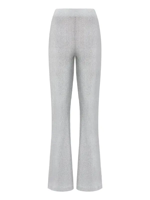 Missoni Lamé Fabric Flare Trousers - Light Blue