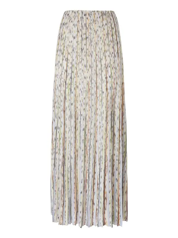 Missoni Flame Ribbed Viscose Maxi Skirt With Sequins - Multicoloured