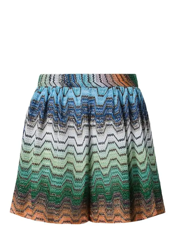 Missoni Zig Zag Motif Viscose Lamé Shorts - Multicoloured