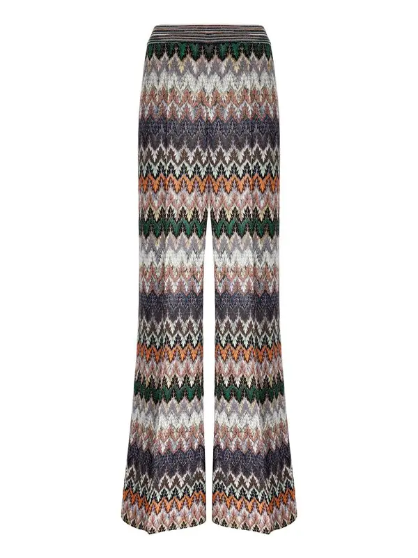 Missoni Wide Leg Trousers With Lace Motif - Multicoloured